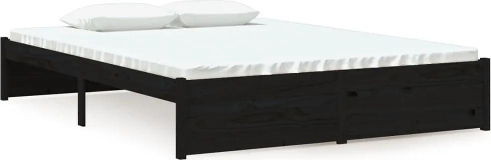 vidaXL Rám postele masivní dřevo 135 x 190 cm dvojlůžko [814928] Barva: Bílá