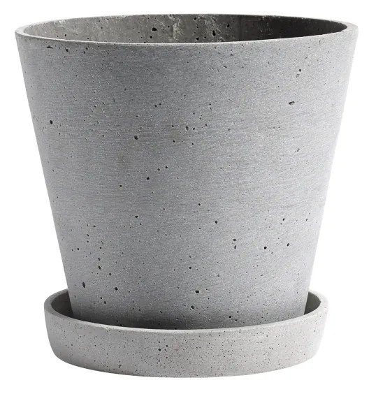 Květináč Flowerpot s podmiskou Grey L HAY
