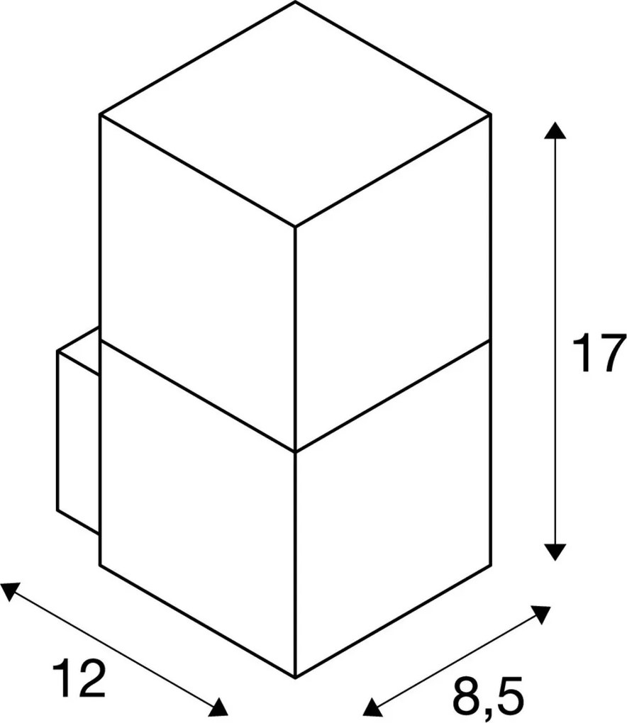 LA 231205 Venkovní svítidlo grafit wl 230V E27 11W IP44 - BIG WHITE (SLV)