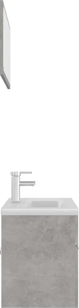 vidaXL Set koupelnového nábytku dřevotříska [3070887] Barva: bílá s vysokým leskem