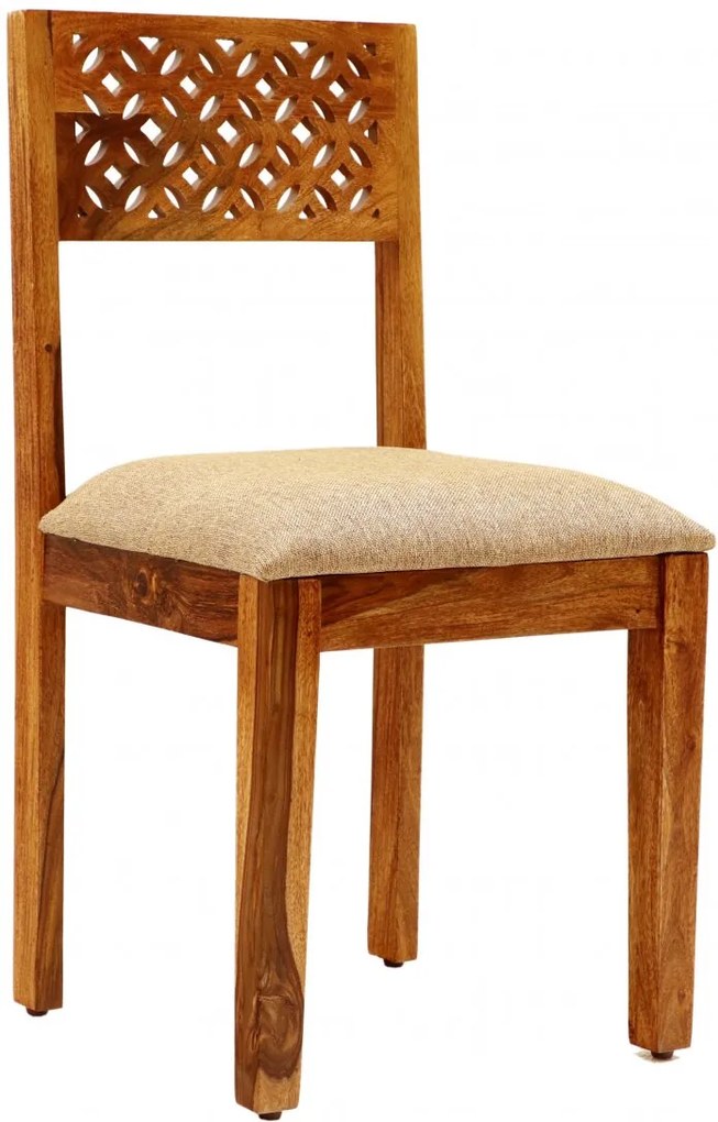 Židle Mira s polstrovaným sedákem z indického masivu palisandr Ořech