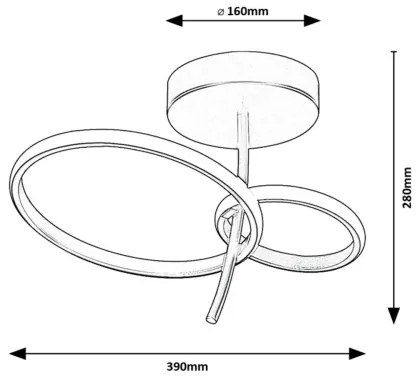 Rabalux 71296 - LED Lustr na tyči EMILION LED/24W/230V