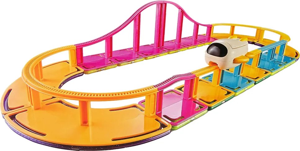 LEAN Toys Magnetická stavebnice Nebeská dráha 29 dílků