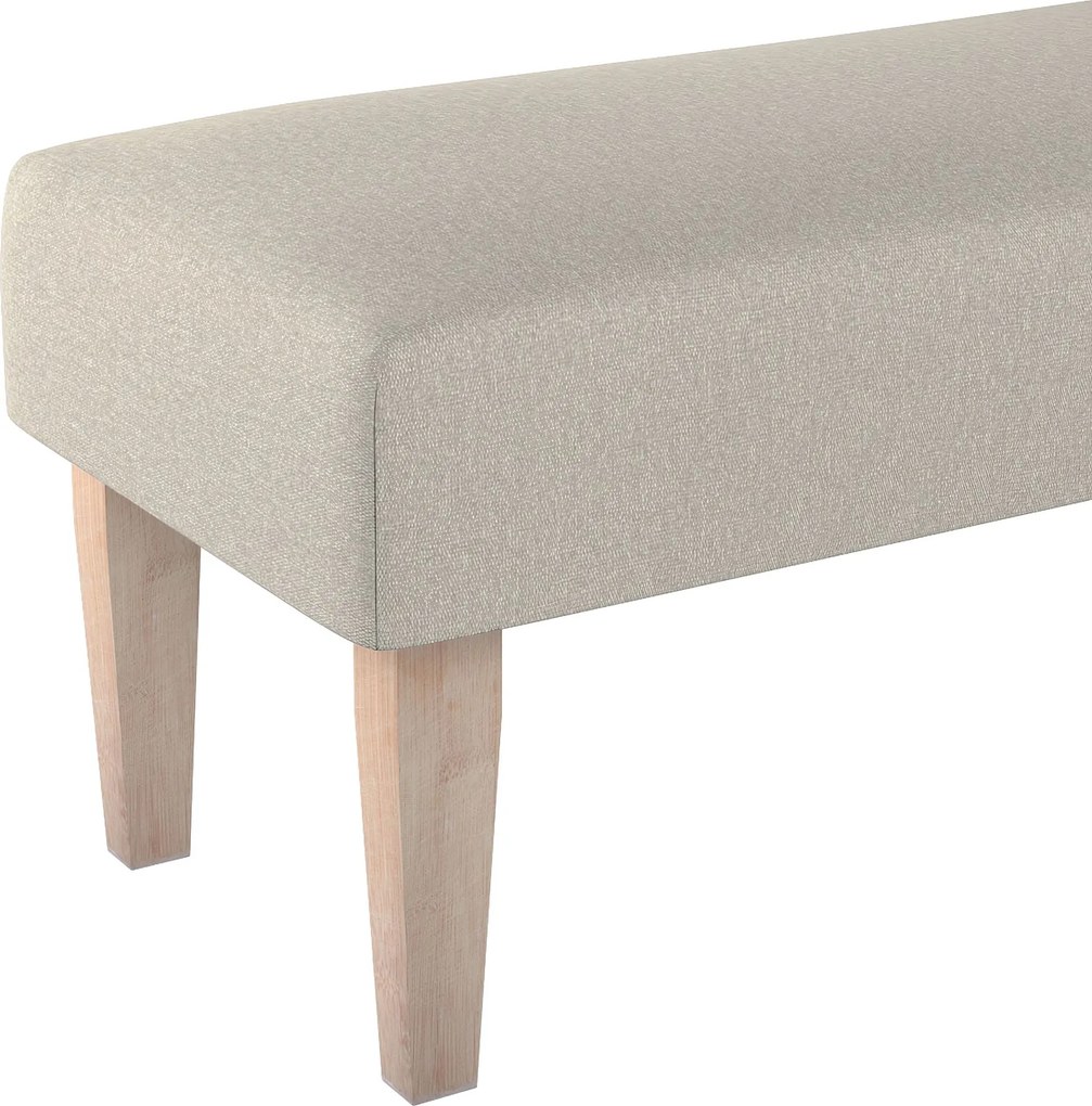 Dlouhá lavička 100x40cm barva béžová látka pletený vzor