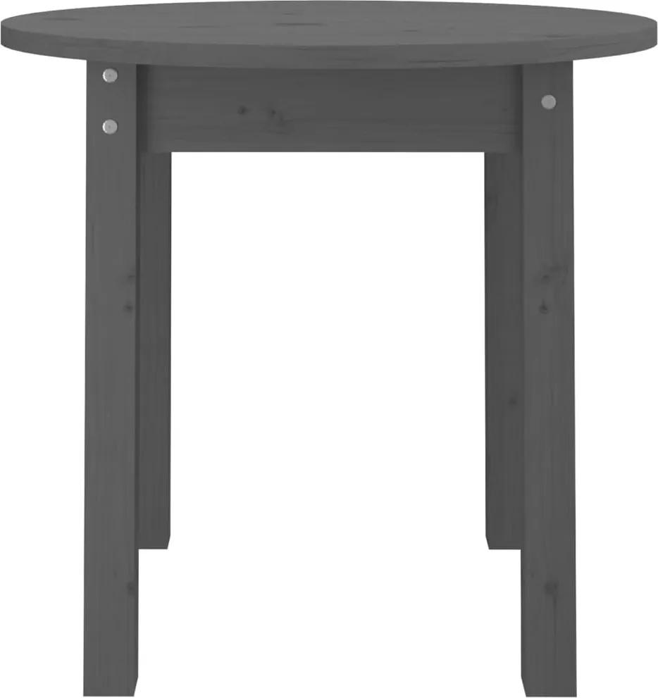 vidaXL Konferenční stolek Ø 45 x 40 cm masivní borové dřevo [822334] Barva: Bílá