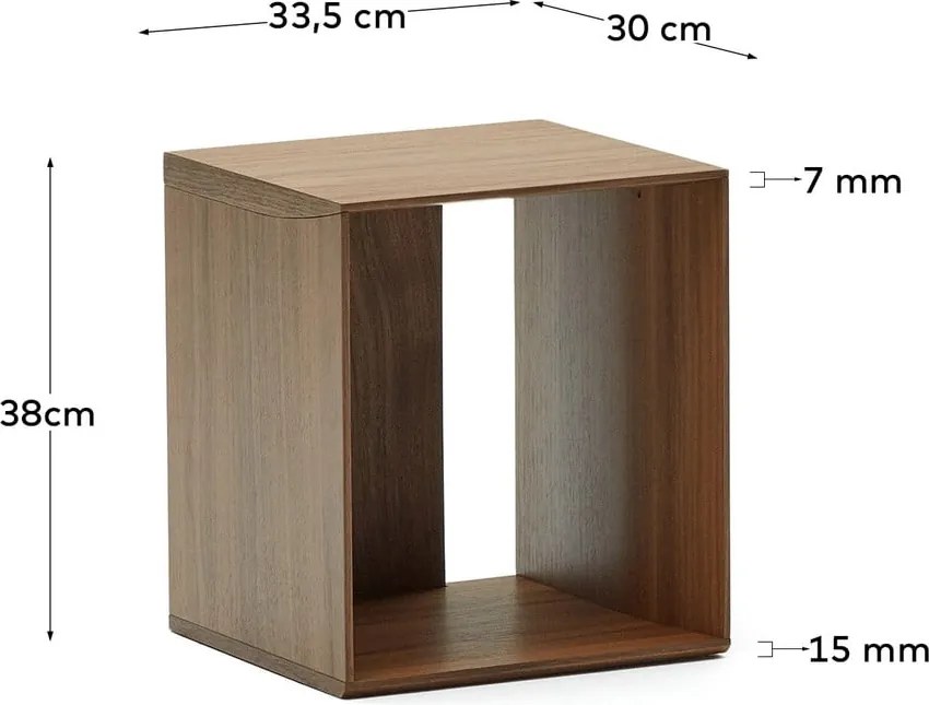 Modulární policový systém v dekoru ořechu v přírodní barvě 34x38 cm Litto – Kave Home