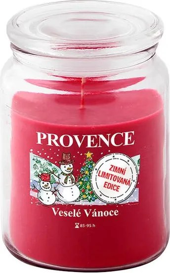 Svíčka ve skle s víčkem Veselé Vánoce 510 g