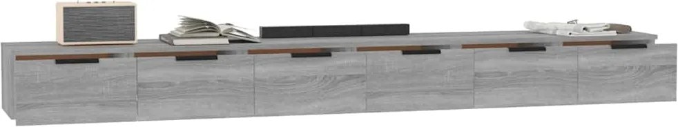 Nástěnné skříňky 2 ks šedé sonoma 102x30x20 cm kompozitní dřevo 3115906