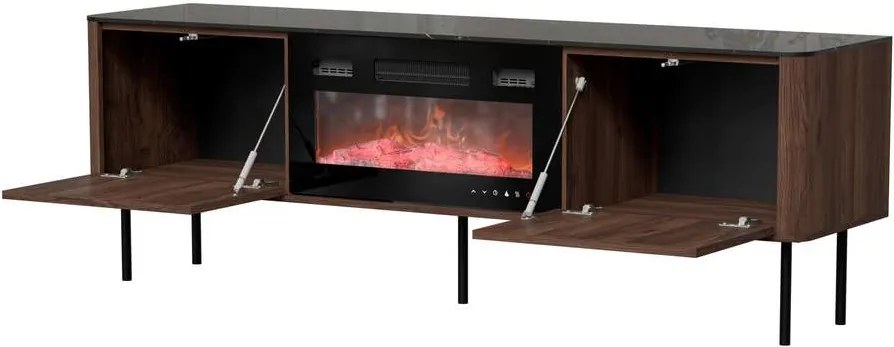 TV stolek Linos I, ořech warmia / černá