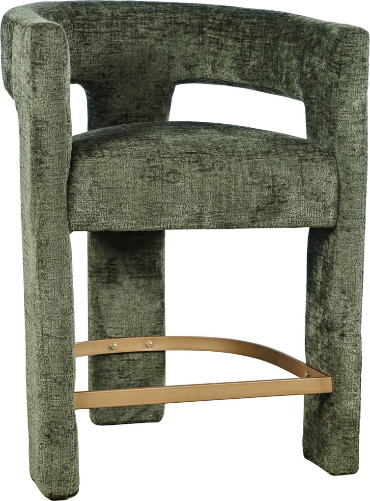 Designová barová židle Leith olivová