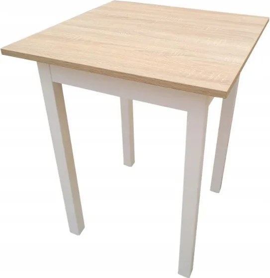 Dede Set - kuchyňský stůl 60 x 60 cm + 2x židle MINI - dub sonoma / bílá