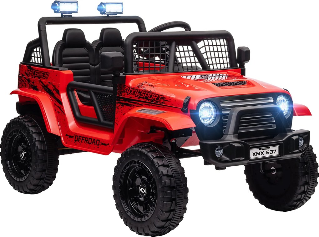 Dětské elektrické auto AIYAPLAY, 12V 3-5 km/h, s dálkovým ovládáním 2.4G, tlumiči, elektrické vozidlo pro děti se zvukem, světly, klaksonem, MP3, pro