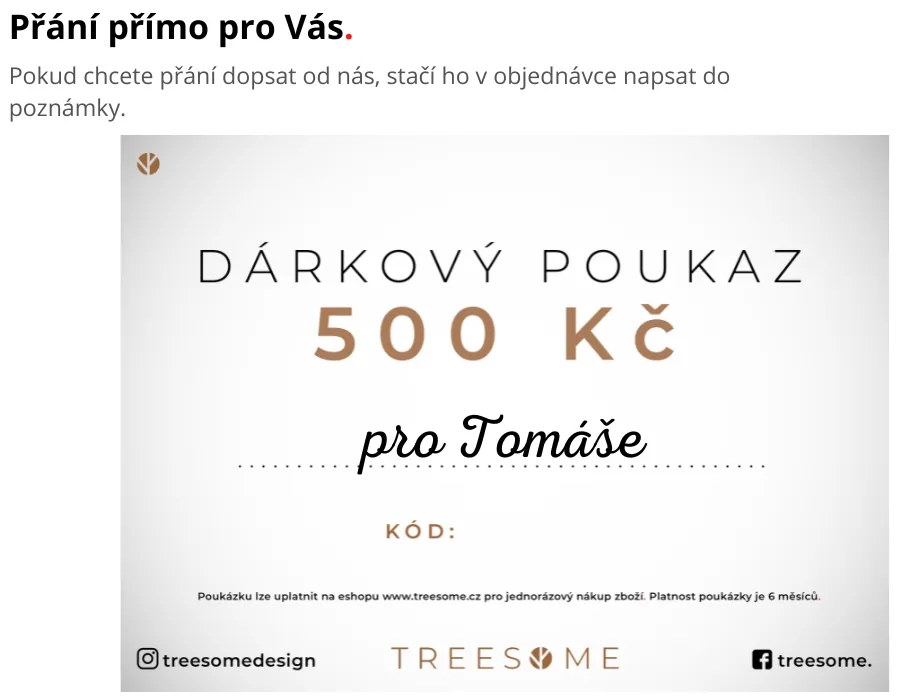 Dárkový Poukaz Cena: 5000 Kč
