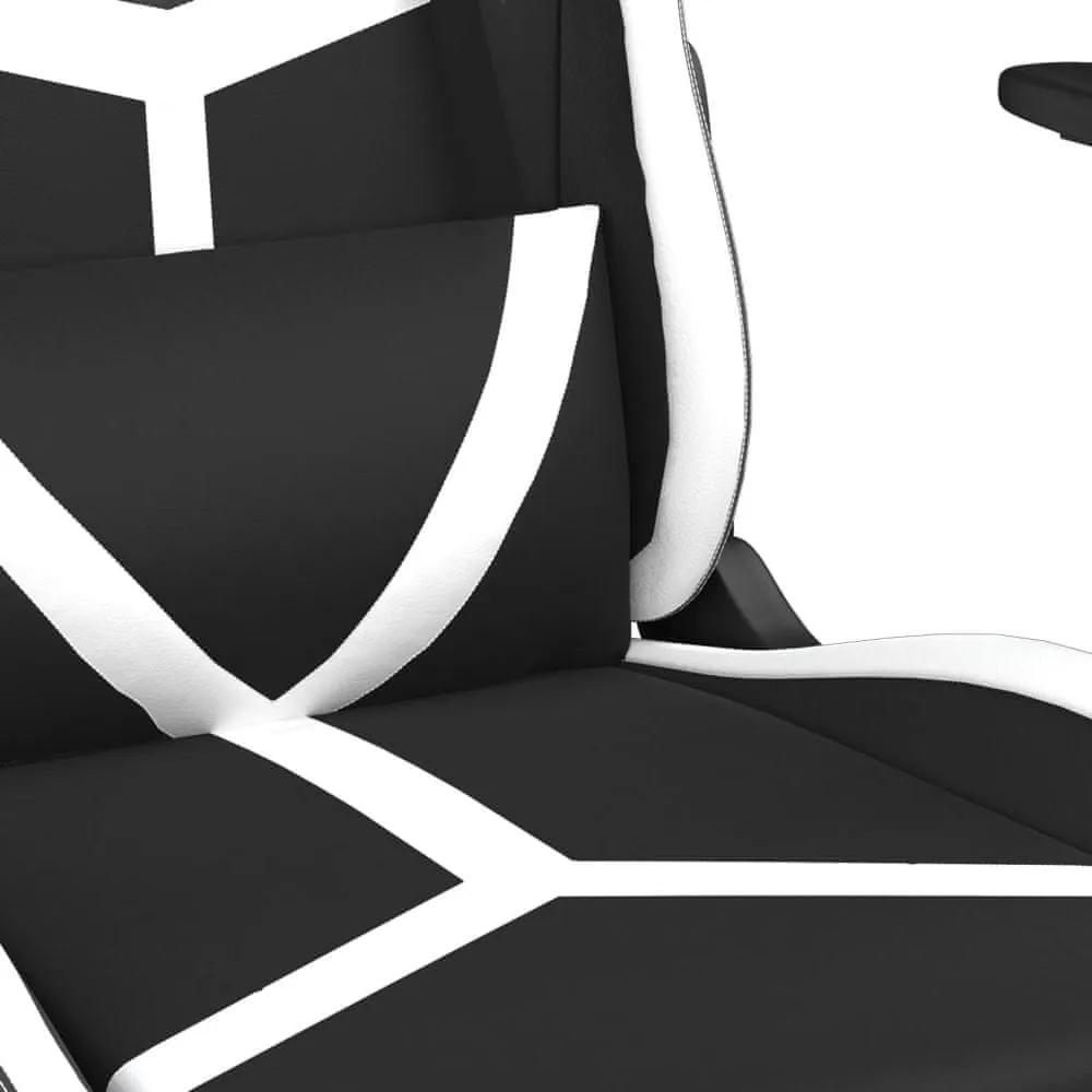 Petromila Masážní herní židle černá a bílá umělá kůže