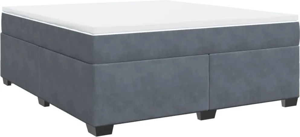 Box spring postel s matrací tmavě šedá 180x200 cm samet 3285300