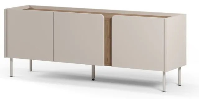 TV stolek v dekoru dubu v krémovo-přírodní barvě 140x53x35 cm Lucile – Marckeric