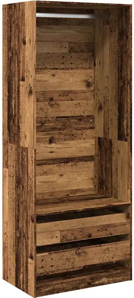 Šatní skříň old wood 80 x 50 x 200 cm kompozitní dřevo 3307754
