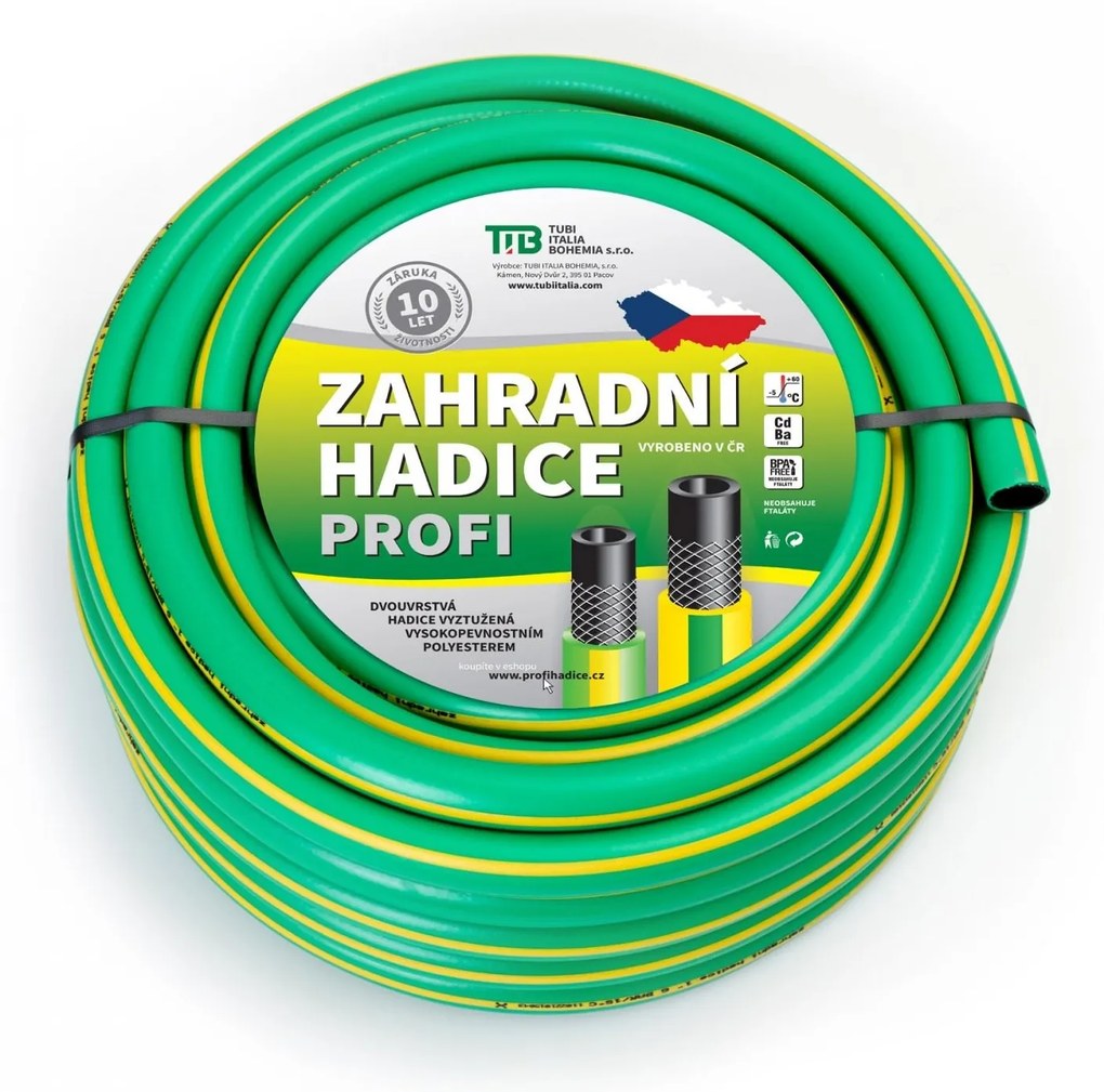 Zahradní hadice tubi hadice zahradní astra green profi 3/4", zelená - délka 10 m