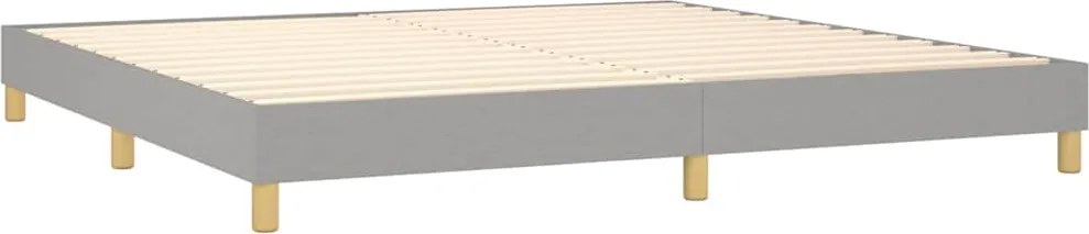 Box spring postel s matrací světle šedá 200 x 200 cm textil 3130297