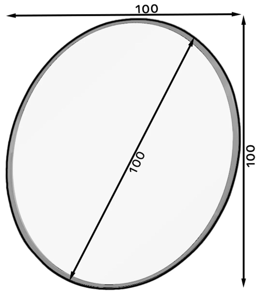Eltap Kulaté zrcadlo Grace Ø100 Černé