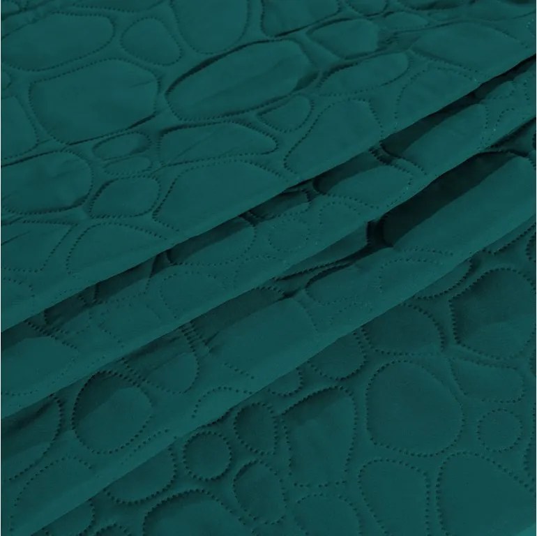 Tyrkysový přehoz na postel STONE Rozměr: 200 x 220 cm