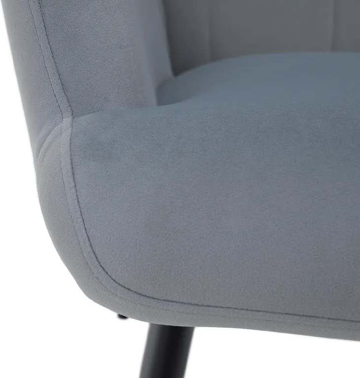 Relaxační křeslo ušák s podnožkou LUMEN - šedá Velvet látka