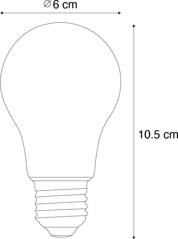 Sada 5 LED žárovek E27 A60 čirých 2,2W 470 lm 3000K