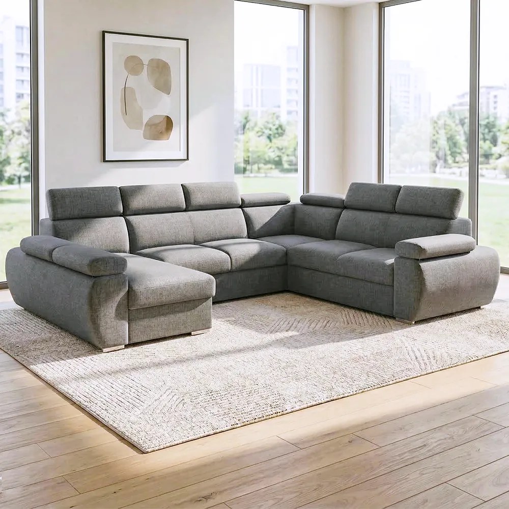 Sedací souprava BASTON | 170x325x260 cm | rozkládací + 2x úložný prostor | VÝBĚR TKANIN