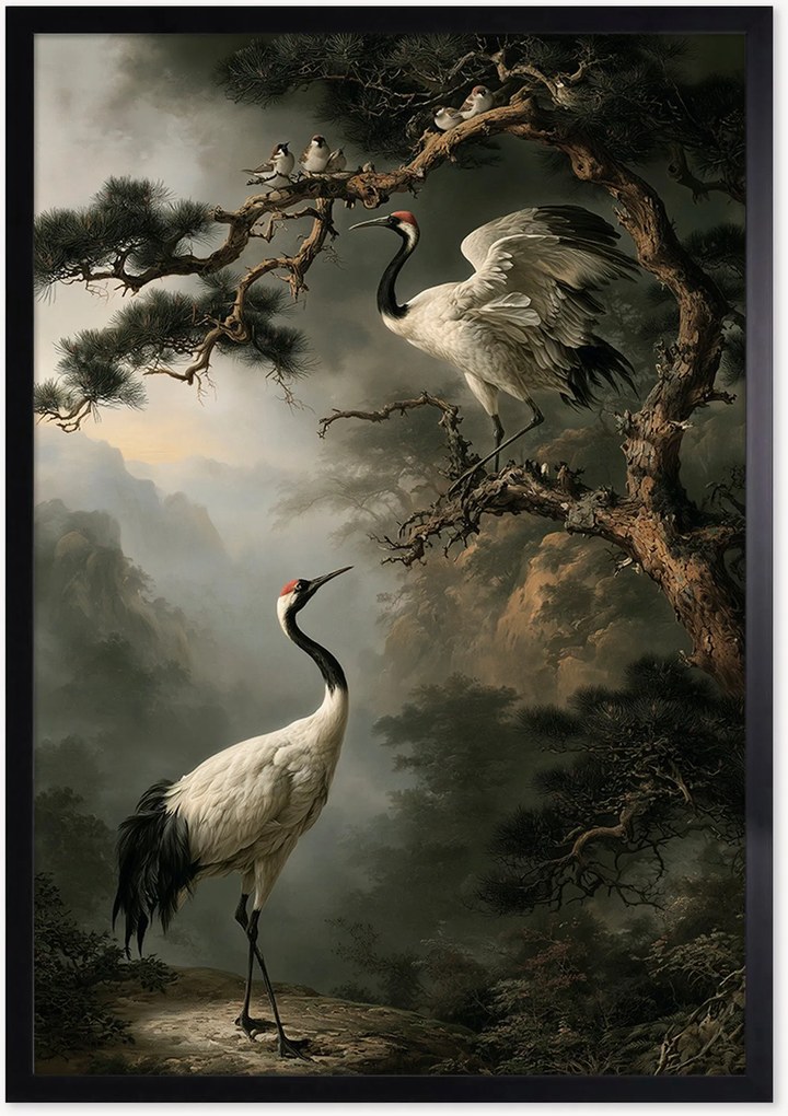 Zarámovaný digitální tisk Bird Elegance