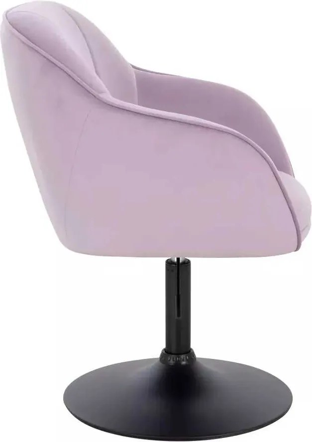 LuxuryForm DESIGN Otočná židle AVOLA VELUR na černém talíři - levandule