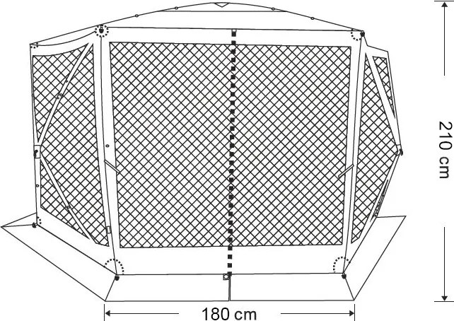 ClapTop SET Rychloskládací stanový altán ClapTop 500 + 4 ks bočnic