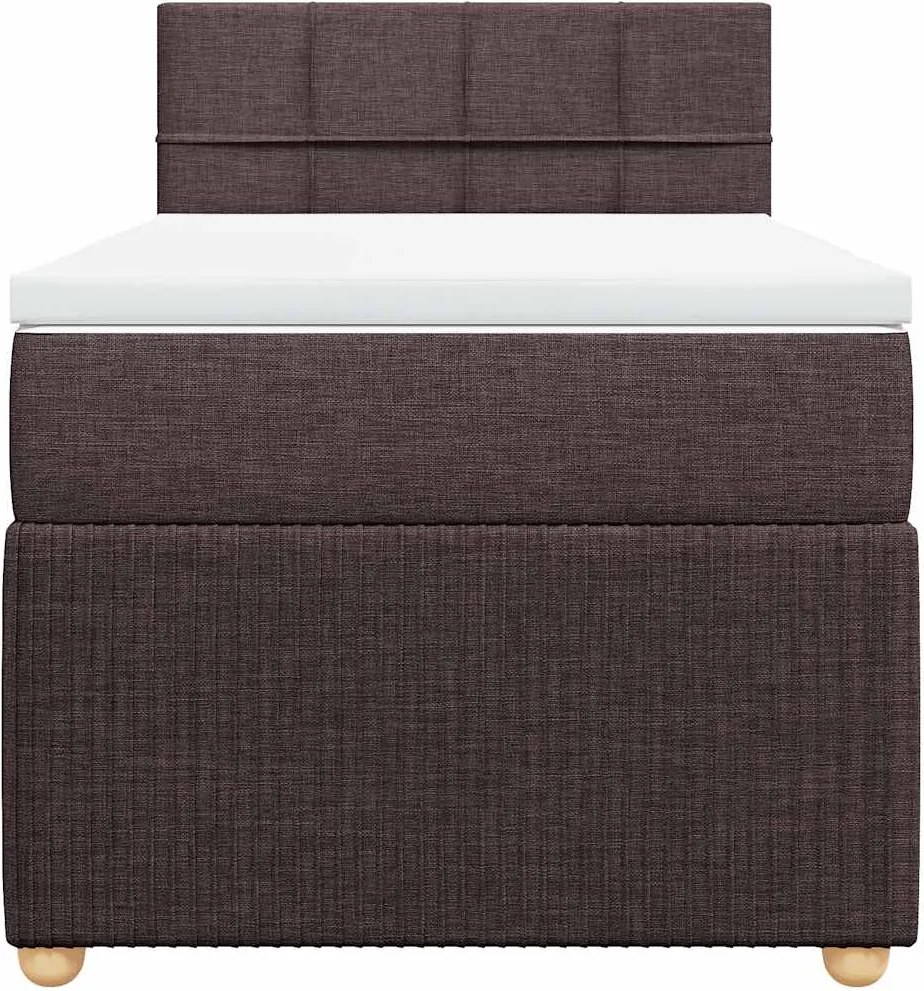 Box spring postel s matrací tmavě hnědá 90x200 cm textil 3287342