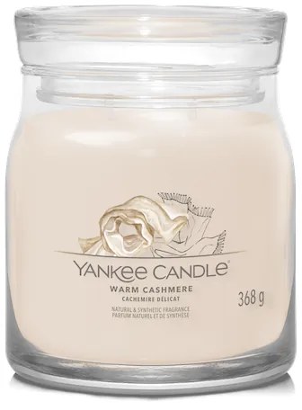 Yankee Candle vonná svíčka Signature ve skle střední Warm Cashmere 368g