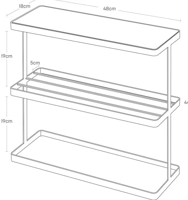 Odkládací stolek 18x48 cm Frame – YAMAZAKI
