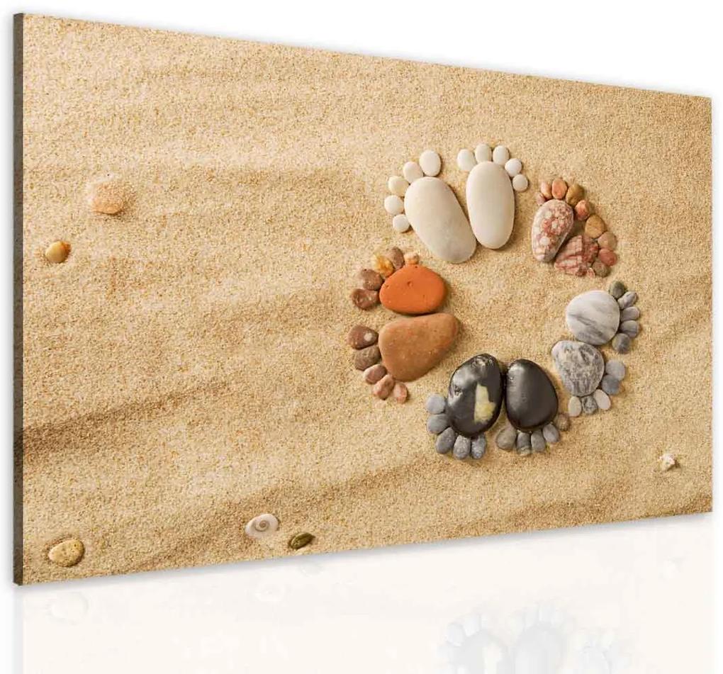 Obraz kamínky na pláži Velikost (šířka x výška): 120x80 cm