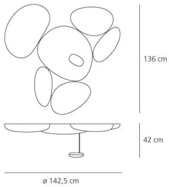 Artemide 1245110A - LED Stmívatelné stropní svítidlo SKYDRO LED/29W/230V 3000K