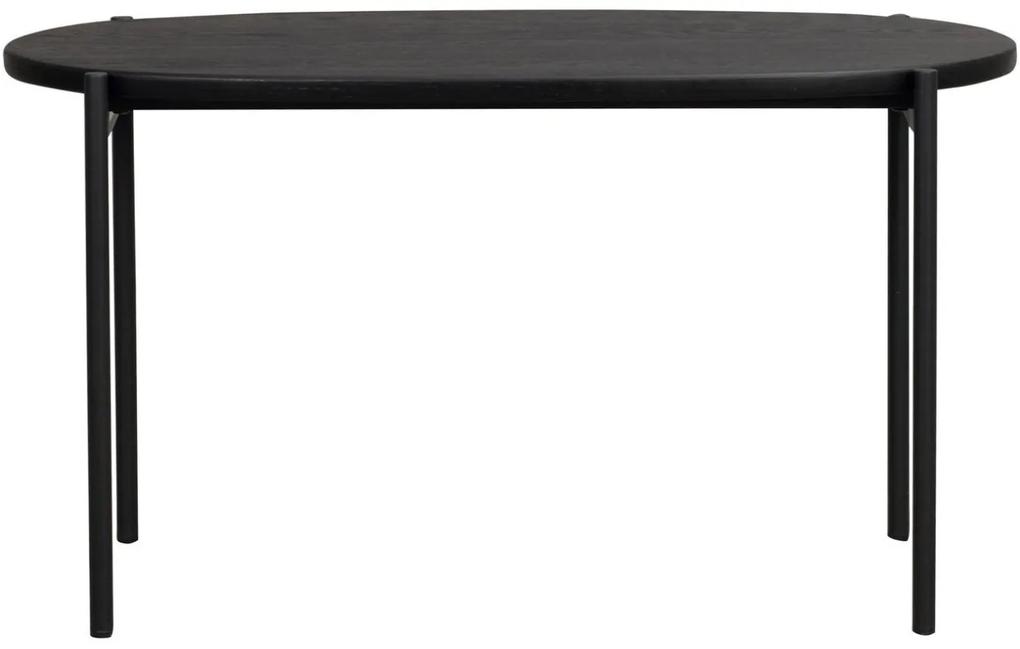 Černý dubový konferenční stolek ROWICO SKYE 80 x 40 cm