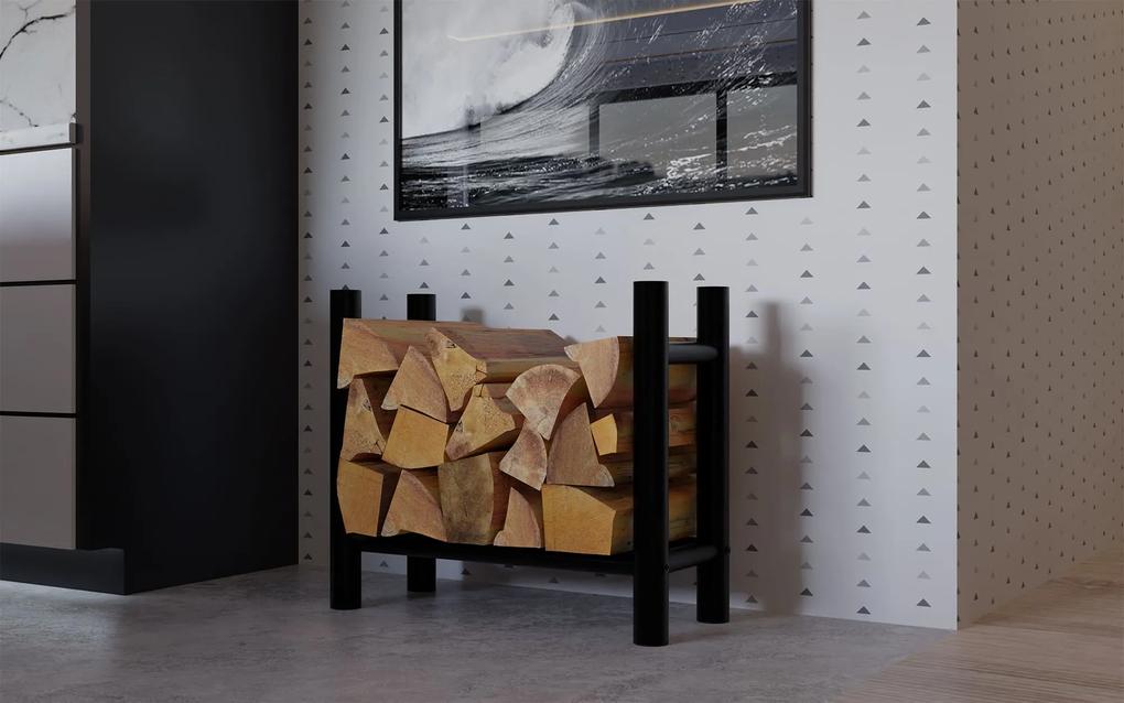Stojan na palivové dřevo Heidal - kulatý rám | 60x60x30 cm