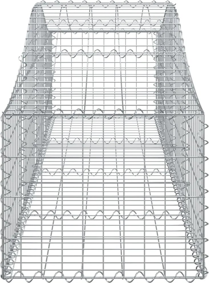 Klenuté gabionové koše 4 ks 200x50x40/60 cm pozinkované železo 3145579