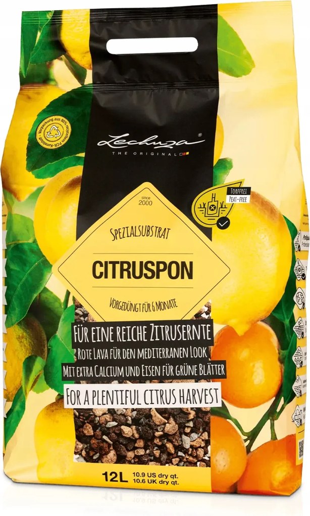 Substrát Lechuza Citruspon 12 l Substrát s hnojivem pro citrusové rostliny