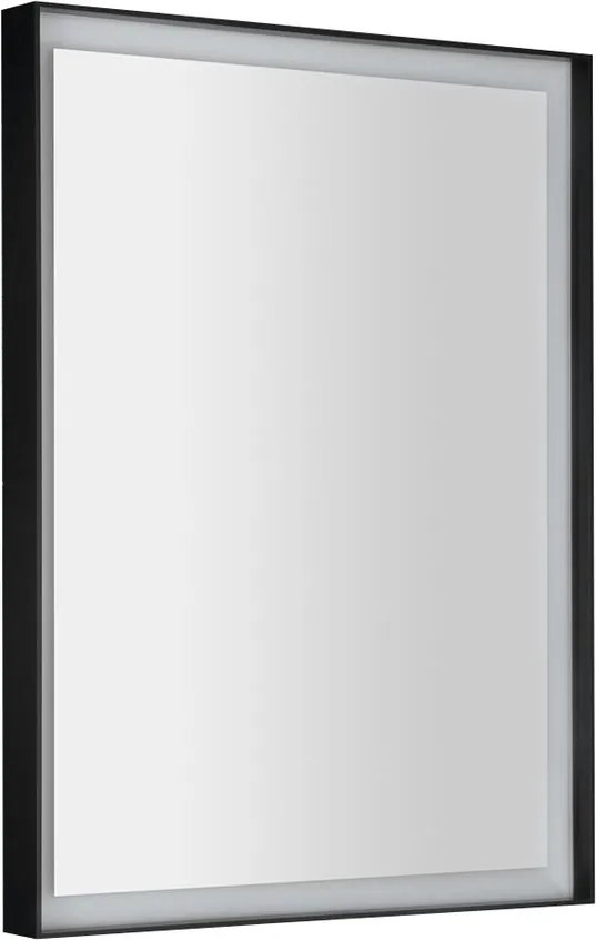 Sapho Sapho, SORT zrcadlo s LED osvětlením 60x80cm, bezdotykový IR senzor, 2700-6500K, černá mat, ST080S