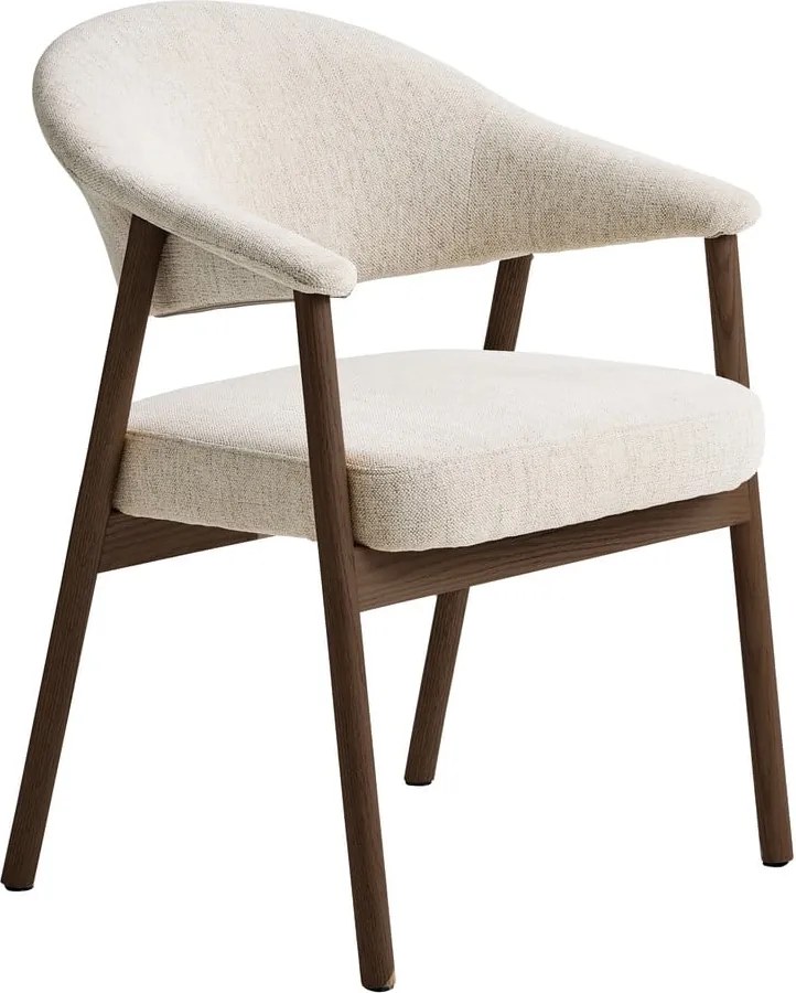 Krémová jídelní křesla v sadě 2 ks s područkami z dubového dřeva Elk – Unique Furniture