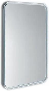 FLOAT zaoblené zrcadlo v rámu s LED osvětlením 600x800mm, bílá (22572) SAPHO