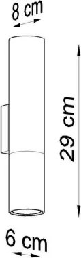 Nástěnné svítidlo SOLLUX Loopez GU10 2x40W bez zdroje SL.0938 černá/chrom