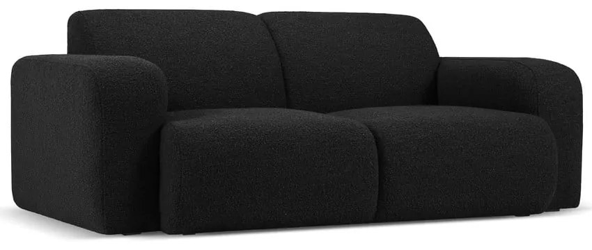 Černá pohovka z textilie bouclé 170 cm Molino – Micadoni Home
