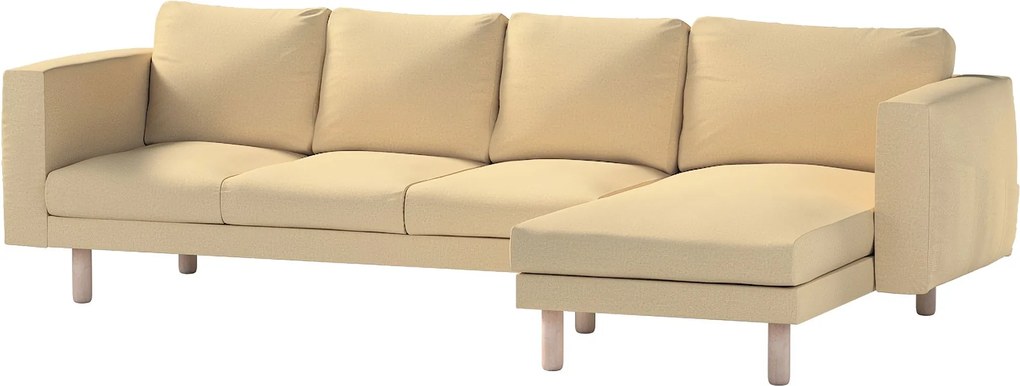 Potah na pohovku IKEA Norsborg 4-místná se šezlongem barva béžová látka lesklé, pletený vzor