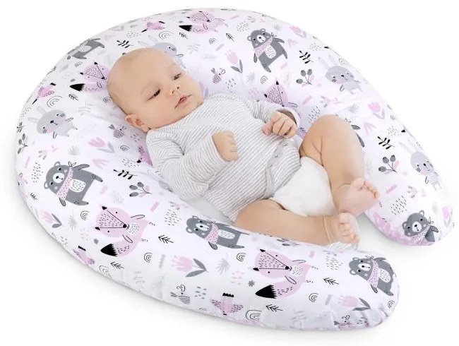 Bellatex Kojicí polštář s povlakem na zip po obvodu 180 cm Zvířátko