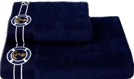 Dárková sada ručník a osuška MARINE MAN - Tmavě modrá, Soft Cotton