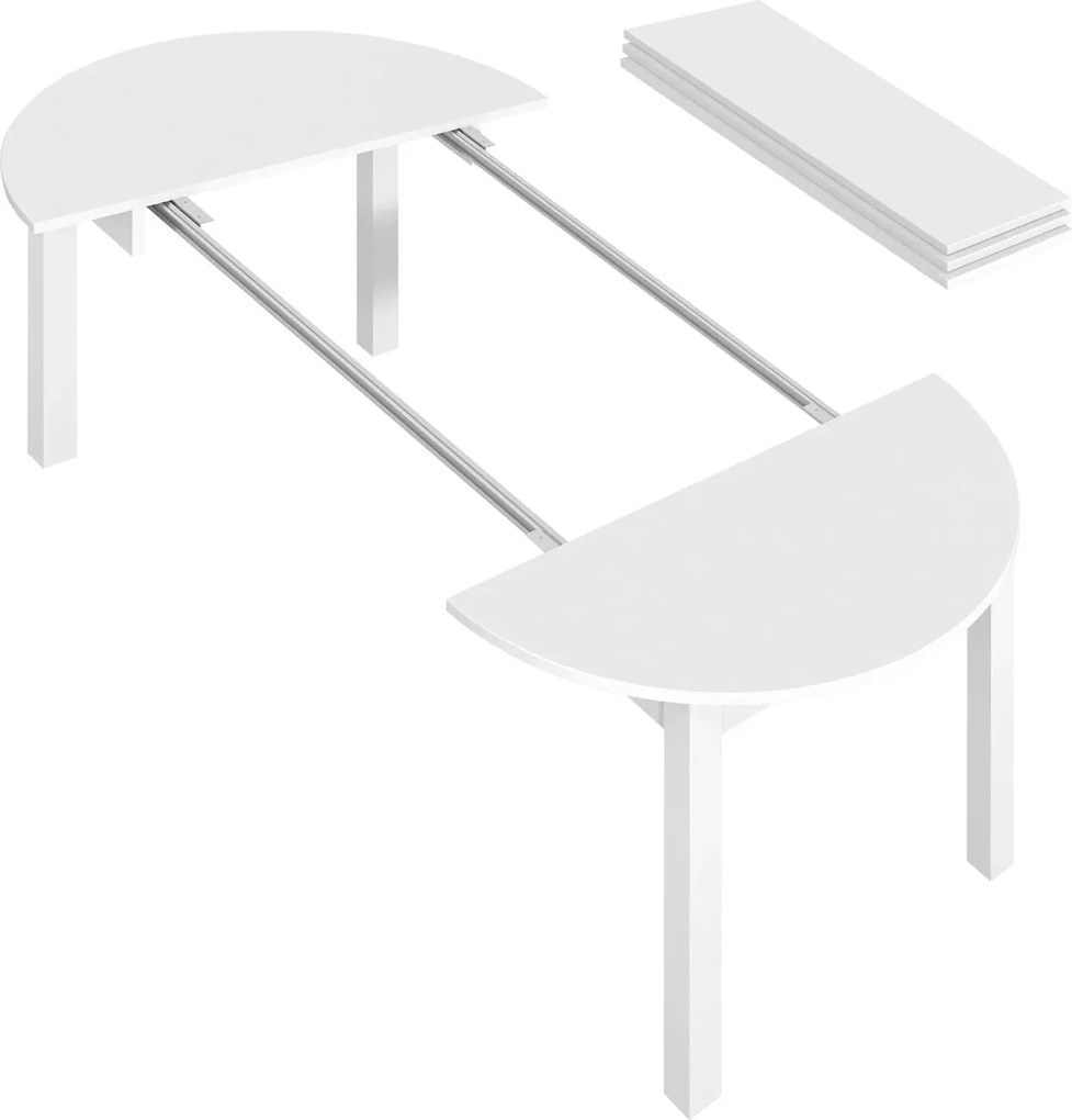 Jídelní rozkládací stůl Avien 105/225 cm bílý
