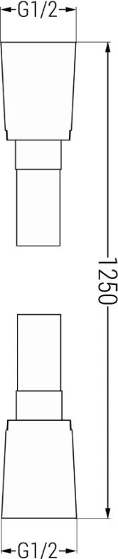 Mexen příslušenství, Sprchová hadice 125 cm, hladký povrch, zlatá, 79425-50